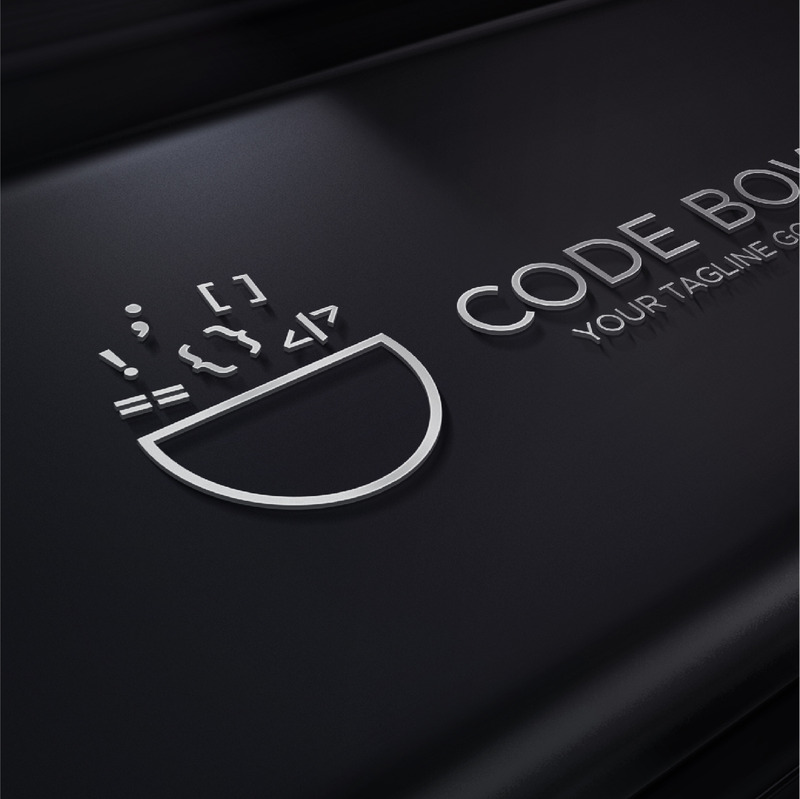 Code Bowl Minimalist Logo Template #194707 - TemplateMonster