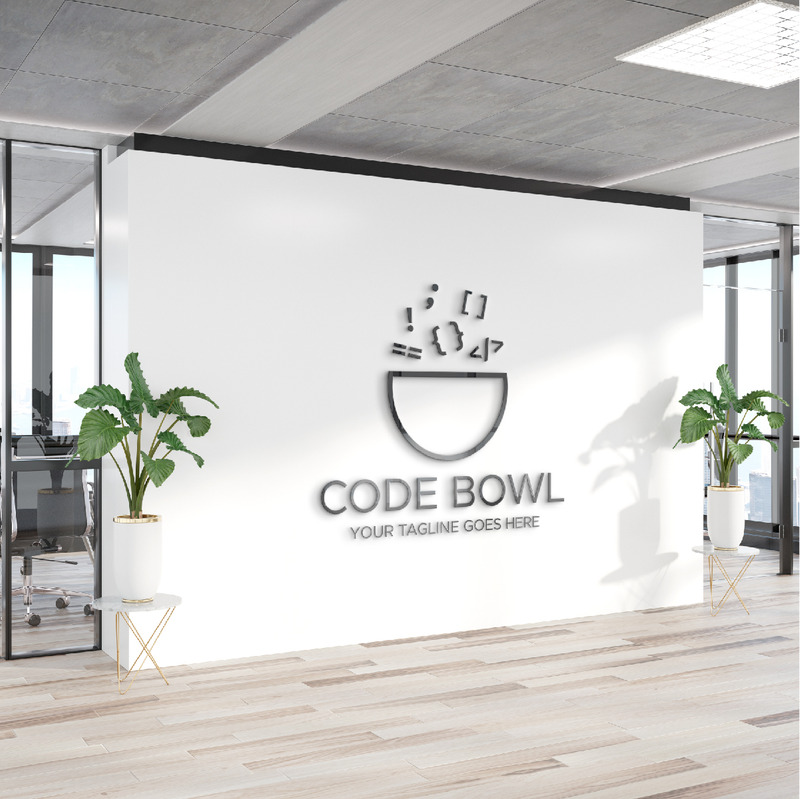 Code Bowl Minimalist Logo Template #194707 - TemplateMonster