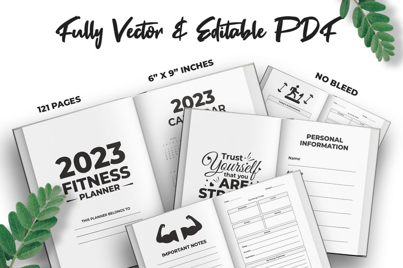 2023 Fitness Planner KDP Interior #272801 - TemplateMonster