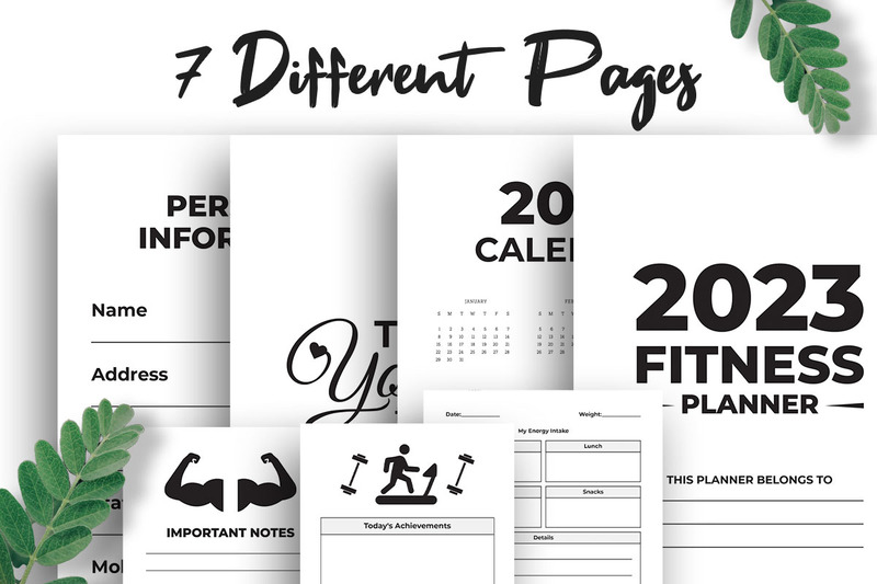 2023 Fitness Planner KDP Interior #272801 - TemplateMonster