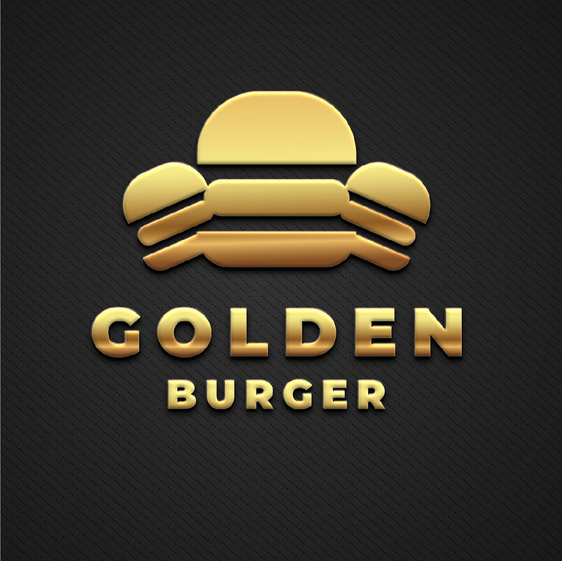 Golden Burger Logo Template #205388 - TemplateMonster