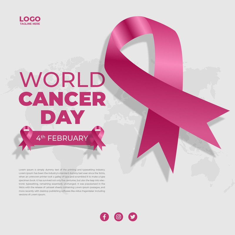World Cancer Day Social Media Post Template - TemplateMonster
