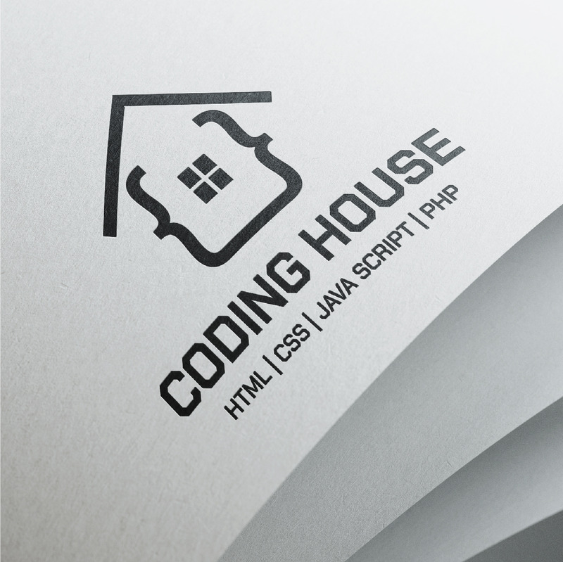Coding House Minimalist Logo Template - TemplateMonster