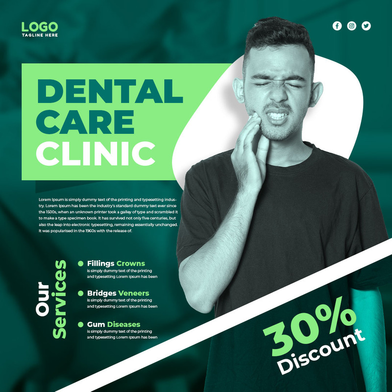 Dentist And Dental Care Social Media Post - TemplateMonster