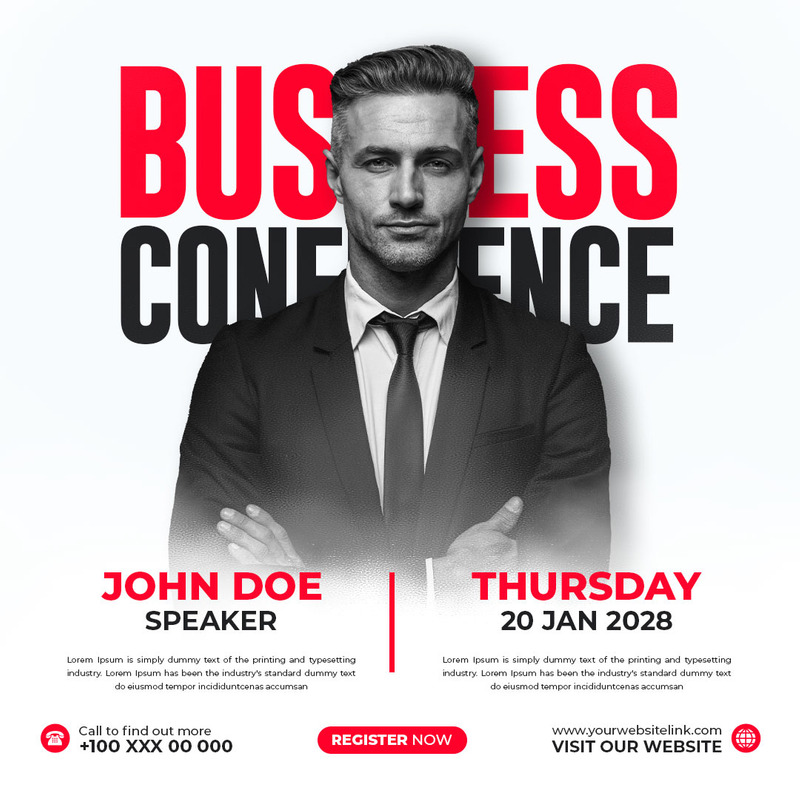 Business Conference Social Media Post Design Template