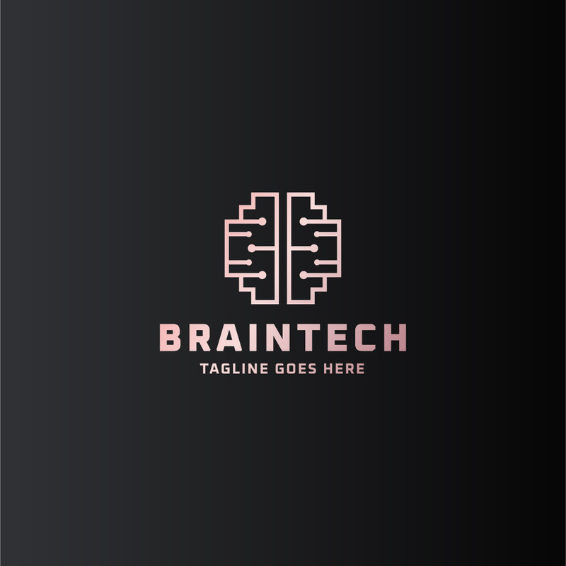 BrainTech Minimalist Logo Template #186812 - TemplateMonster
