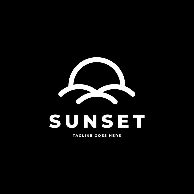 Sunset Logo Is Perfect For Many Kinds Of Businesses And Personal Use