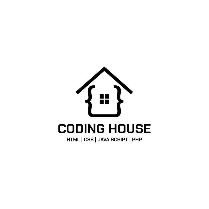 Coding House Minimalist Logo Template - TemplateMonster