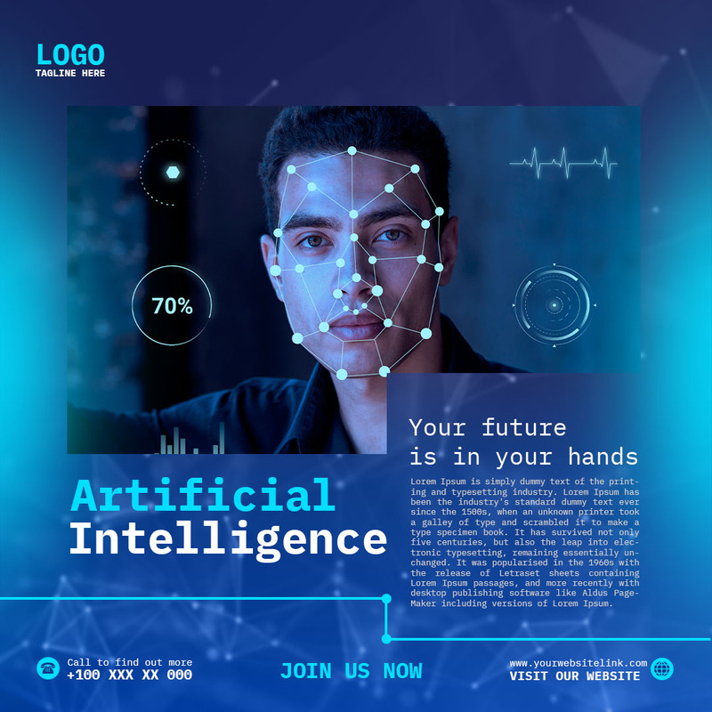 Simple Artificial Intelligence Social Media Post