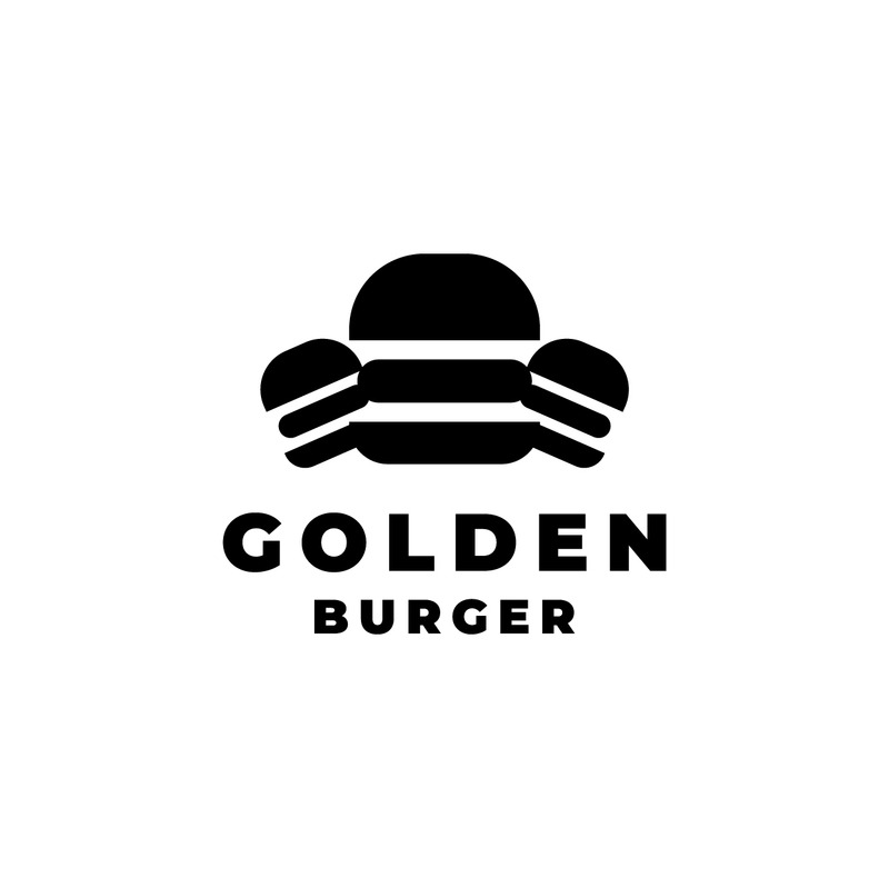 Golden Burger Logo Template #205388 - TemplateMonster