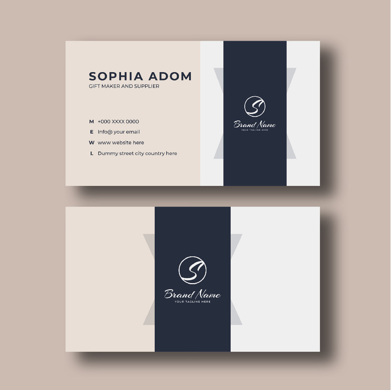 Clean And Modern Feminine Business Card - TemplateMonster