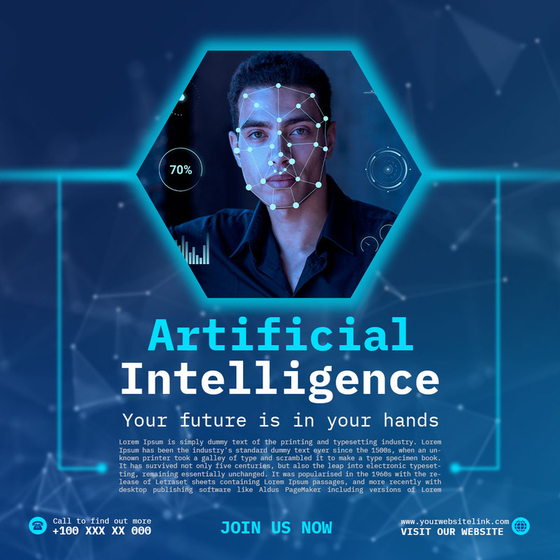 Modern And Creative Artificial Intelligence Social Media Post