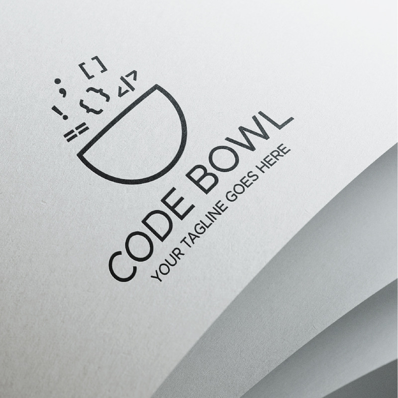 Code Bowl Minimalist Logo Template #194707 - TemplateMonster