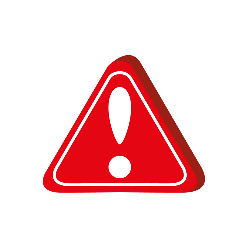 Exclamation mark 3d. Caution alarm, danger sign. Attention symbol.