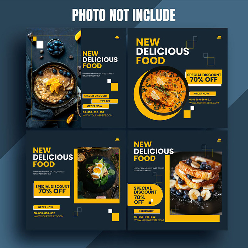 Social Media Post Design for Food Business. - TemplateMonster