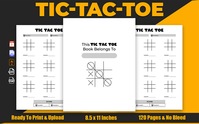 Tic Tac Toe Low Content KDP Interior Design - TemplateMonster