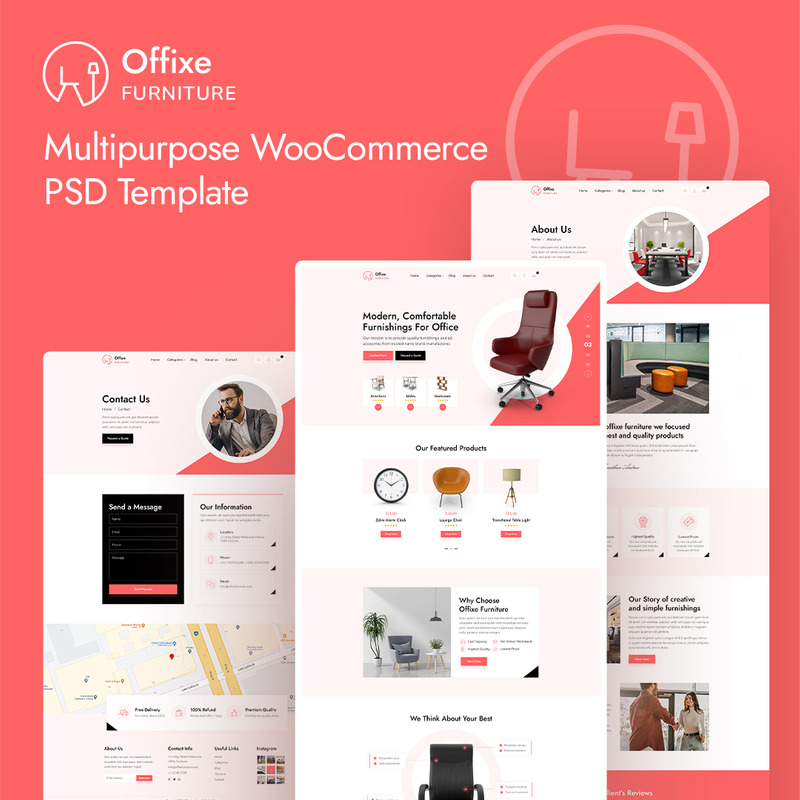 Offixe - Multipurpose WooCommerce PSD Template (New)