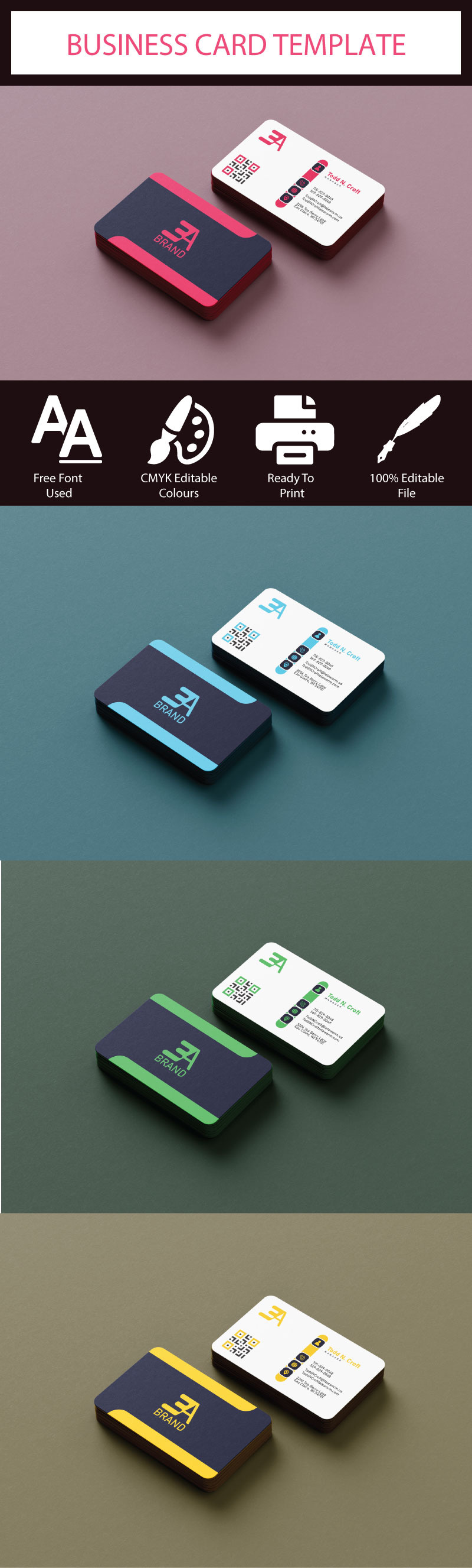 Business Card Template - Visiting Card - TemplateMonster