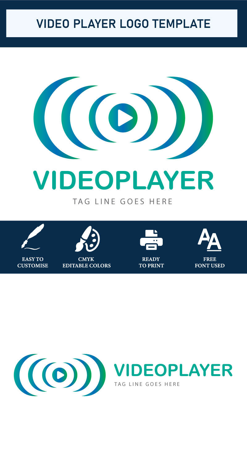 Video Player Logo Template - Video Logo - TemplateMonster