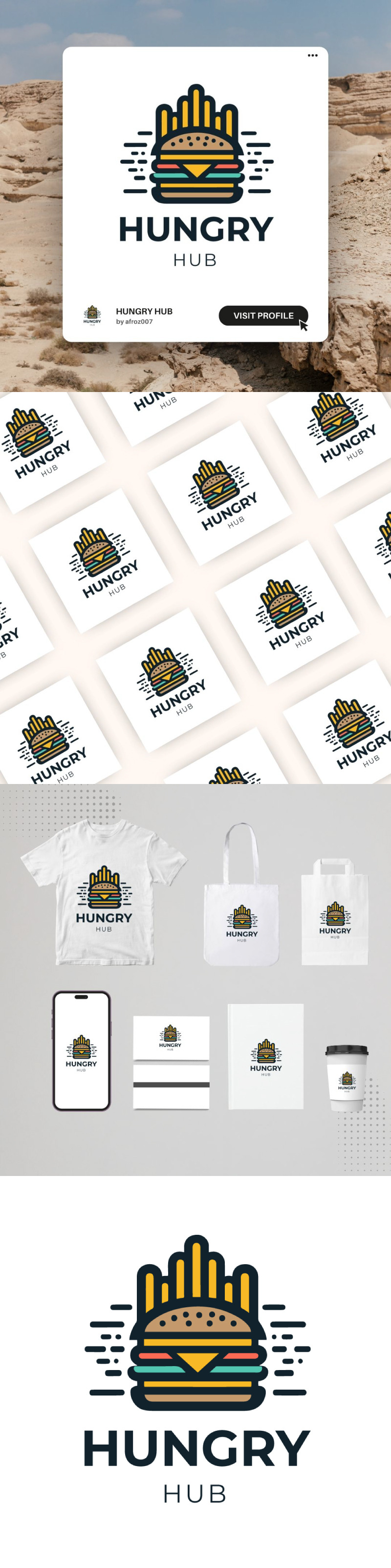 Hungry Hub Template – Dynamic Logo for Fast Food Chains & Trucks