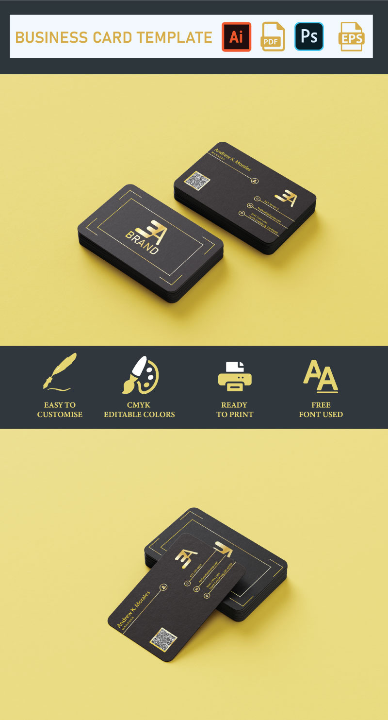 Creative Gold Business Card - Business Card - TemplateMonster