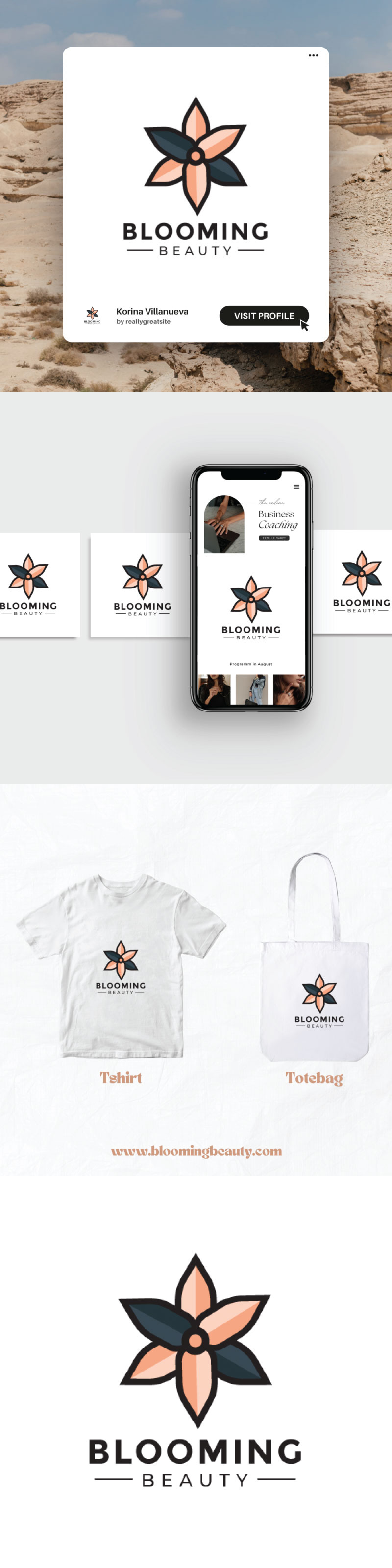Make Your Brand Shine with the Blooming Beauty Logo Design