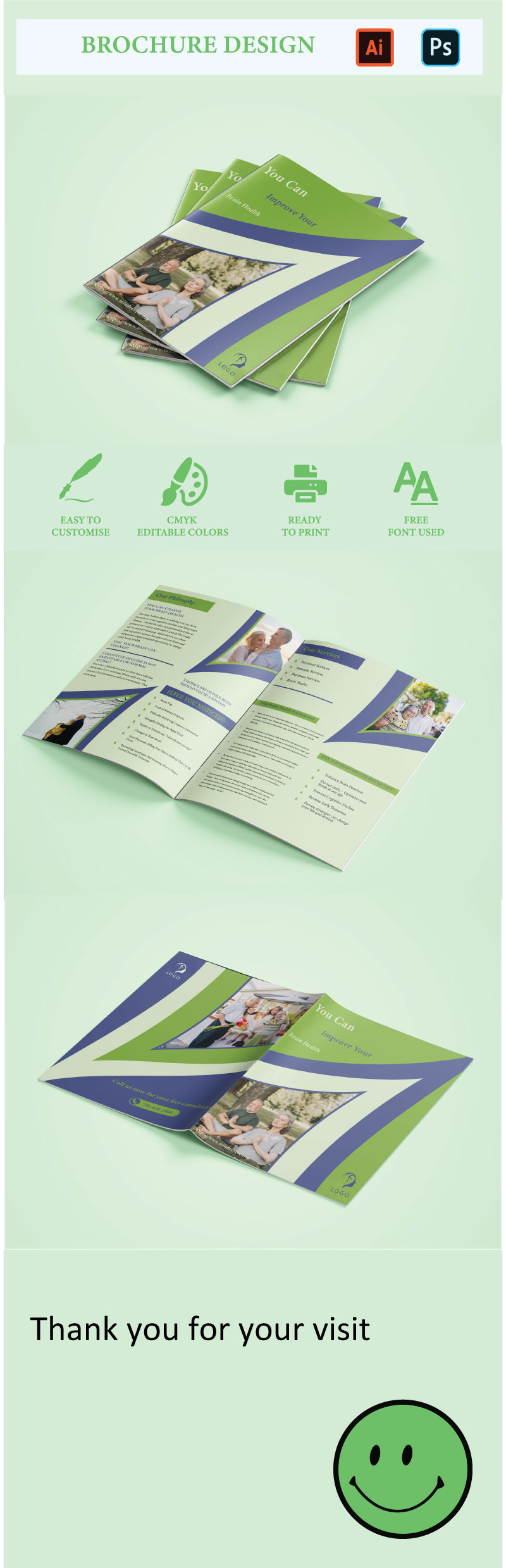 Creative Green Color Bifold Brochure - Brochure