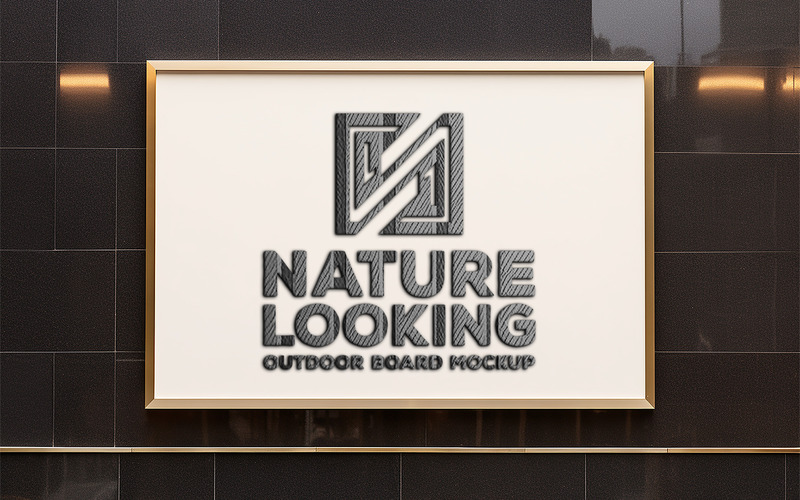 Building outdoor logo mockup_outdoor wall logo mockup_Building outside ...