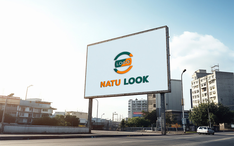 Outdoor billboard mockup | billboard logo mpckup | city billboard mockup