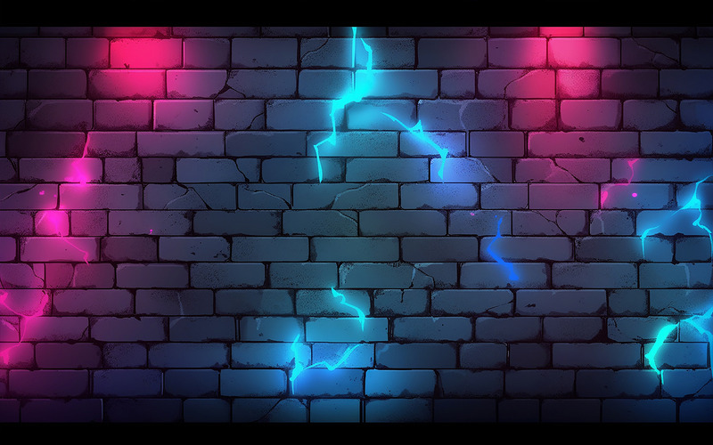 Neon wall background_neon stone wall background_neon brick wall_brick ...