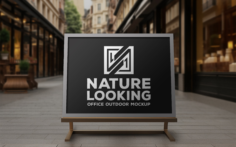 Store front board mockup_outdoor sign board mockup