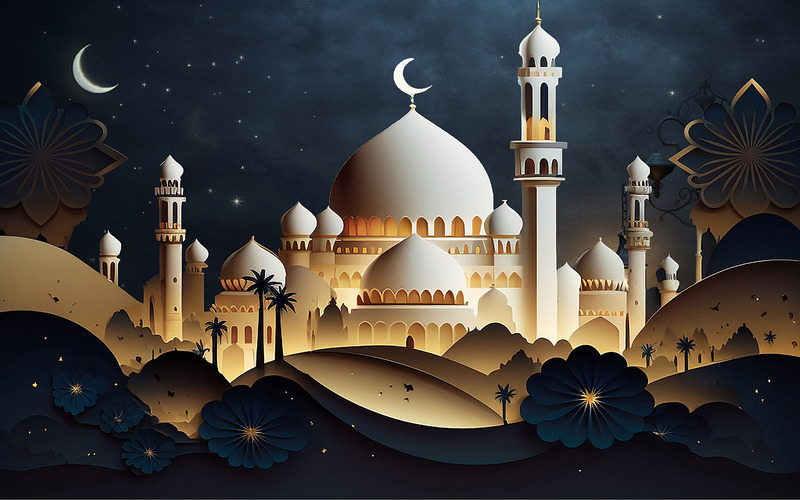 Mosque design bundle_luxury mosque background_premium mosque background ...