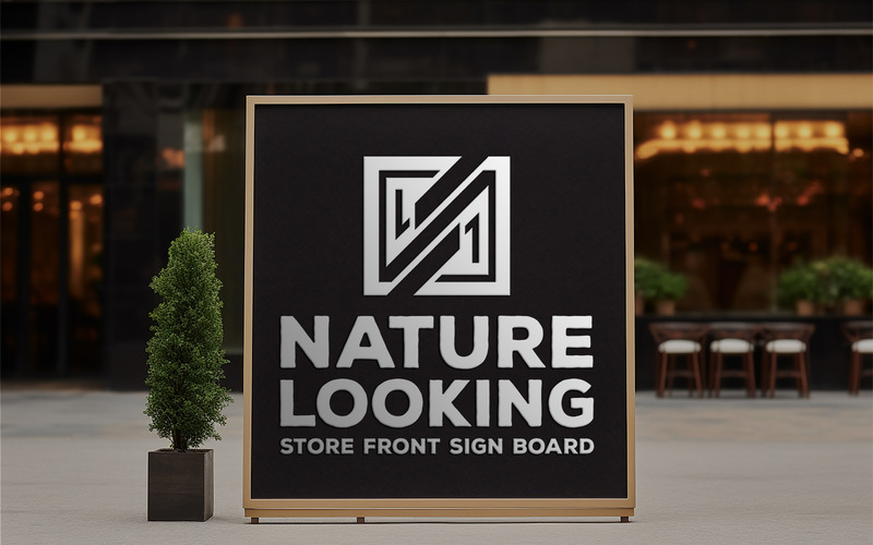 Outdoor board mockup_storefront board mockup