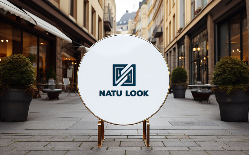 Outdoor Circle Mockup | white circle logo mockup | circle sign board mockup