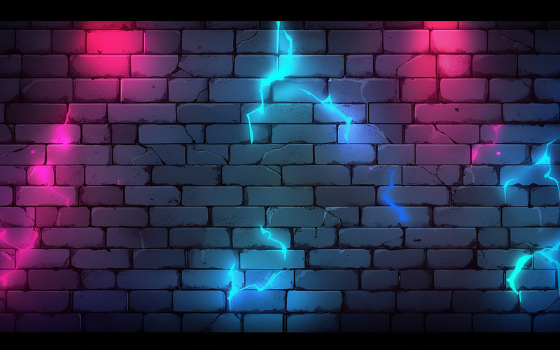 Neon action brick wall bundle #508539 - TemplateMonster