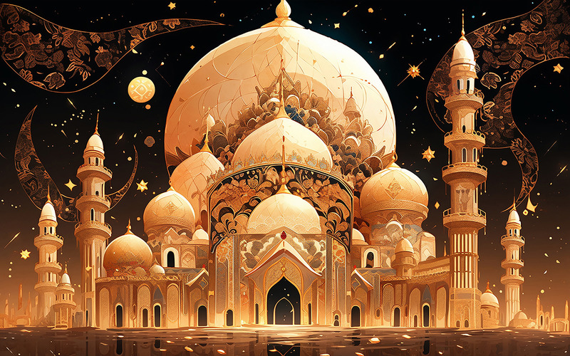 Mosque design bundle_luxury mosque background_premium mosque background ...