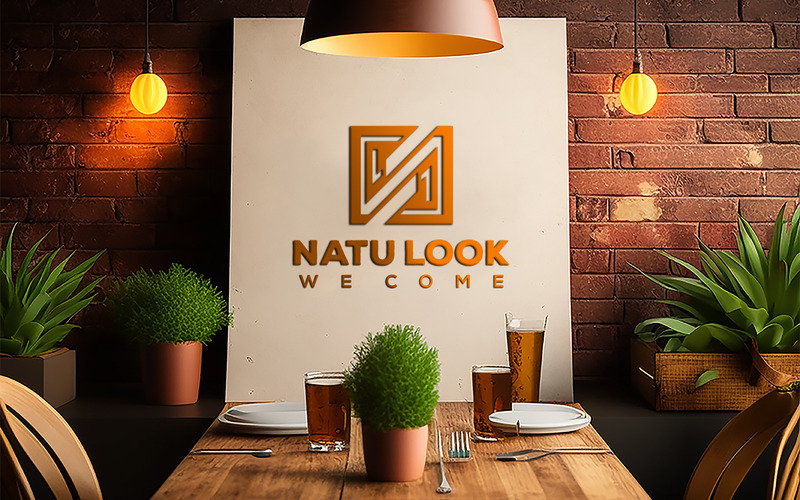 Restaurant Sing Logo Mockup | white board mockup on restaurant | White ...