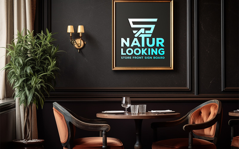 Restaurant wall board mockup #399815 - TemplateMonster