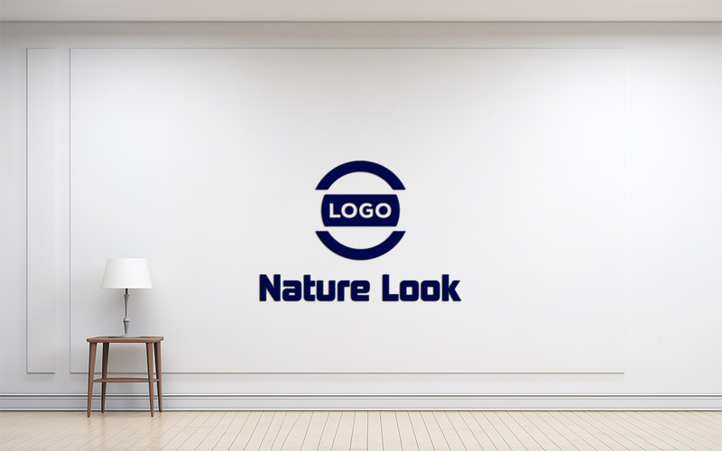 White Wall Logo Mockup Template #375535 - TemplateMonster