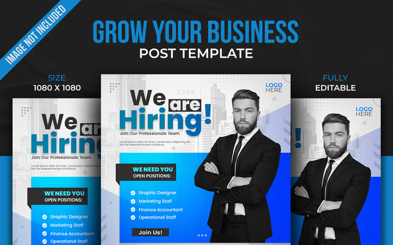 Hiring Job Position Instagram And Facebook Promotion Social Media Post ...