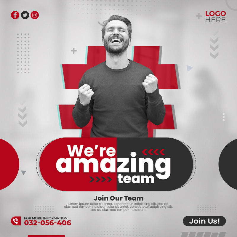 We Are Hiring Social Media And Digital Marketing Corporate Post Design ...