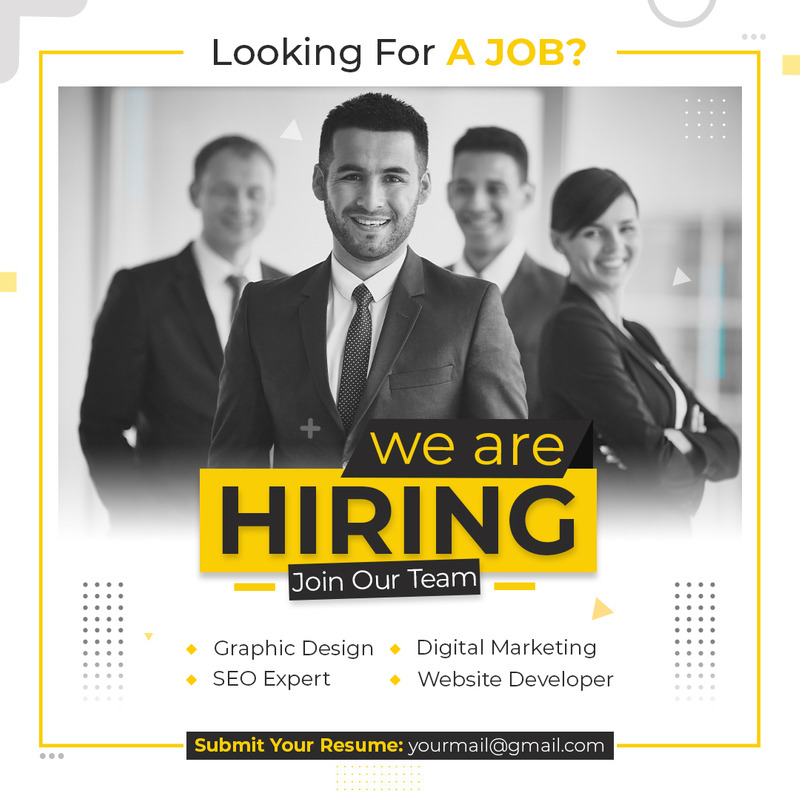 Hiring Job Position Social Media Instagram And Facebook Promotion Post ...