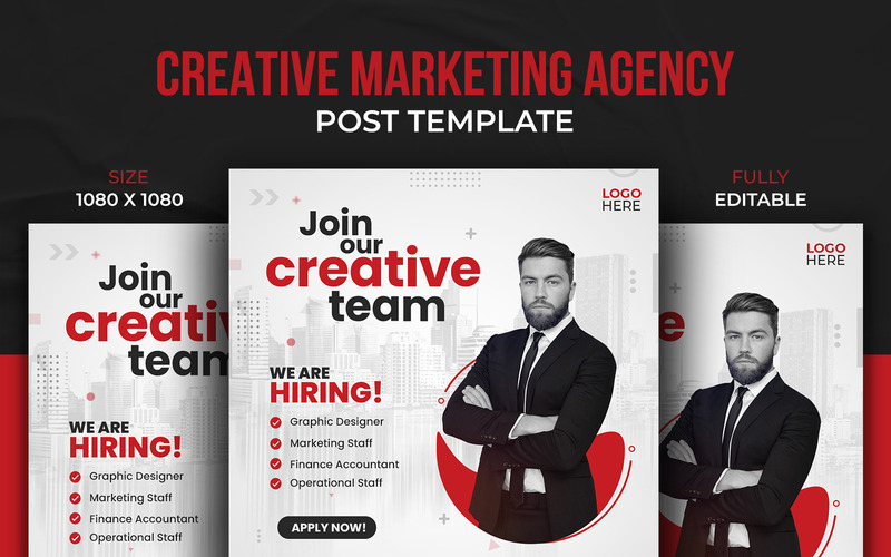Creative Marketing Team Social Media Instagram And Facebook Promotion ...
