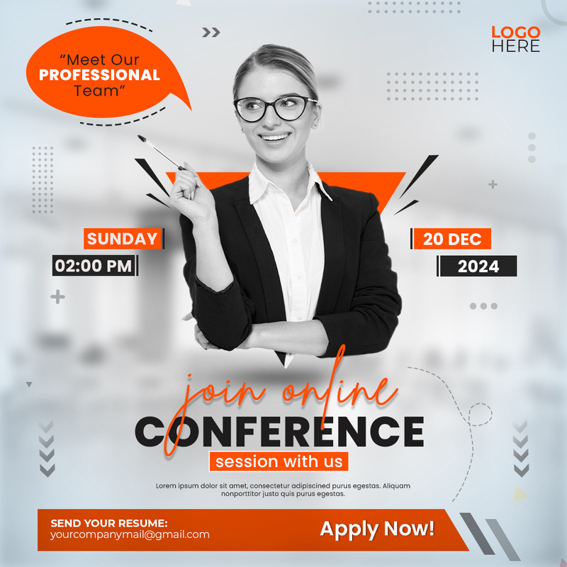 Online Conference Live Webinar Corporate Social Media Instagram Or ...