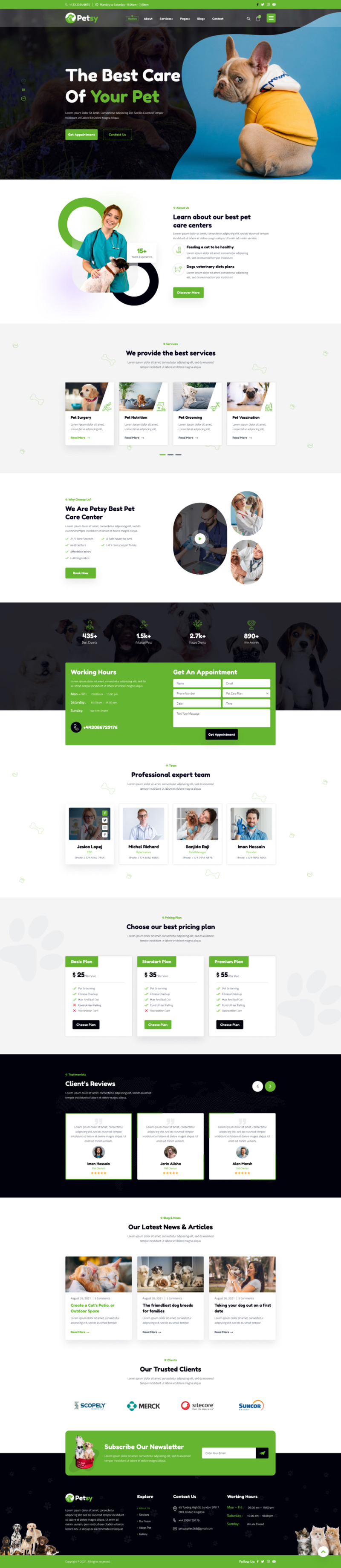 Petsy - Pet shop Pet Care UI template - TemplateMonster