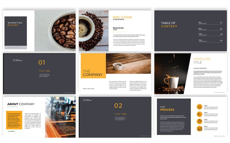 Coffee Shop Business - Power Point Template - TemplateMonster