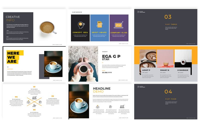 Coffee Shop Business - Power Point Template - TemplateMonster