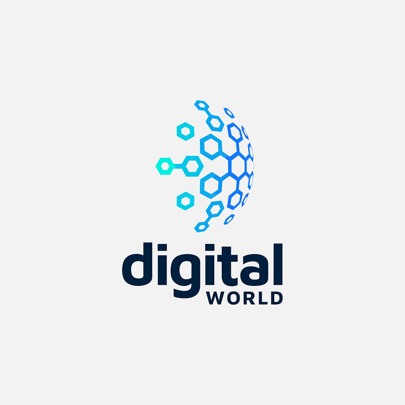 Vetor do logotipo do mundo digital #338322 - TemplateMonster