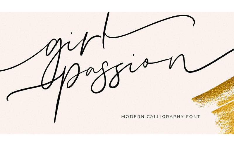 Girl Passion Modern Calligraphy Font - TemplateMonster
