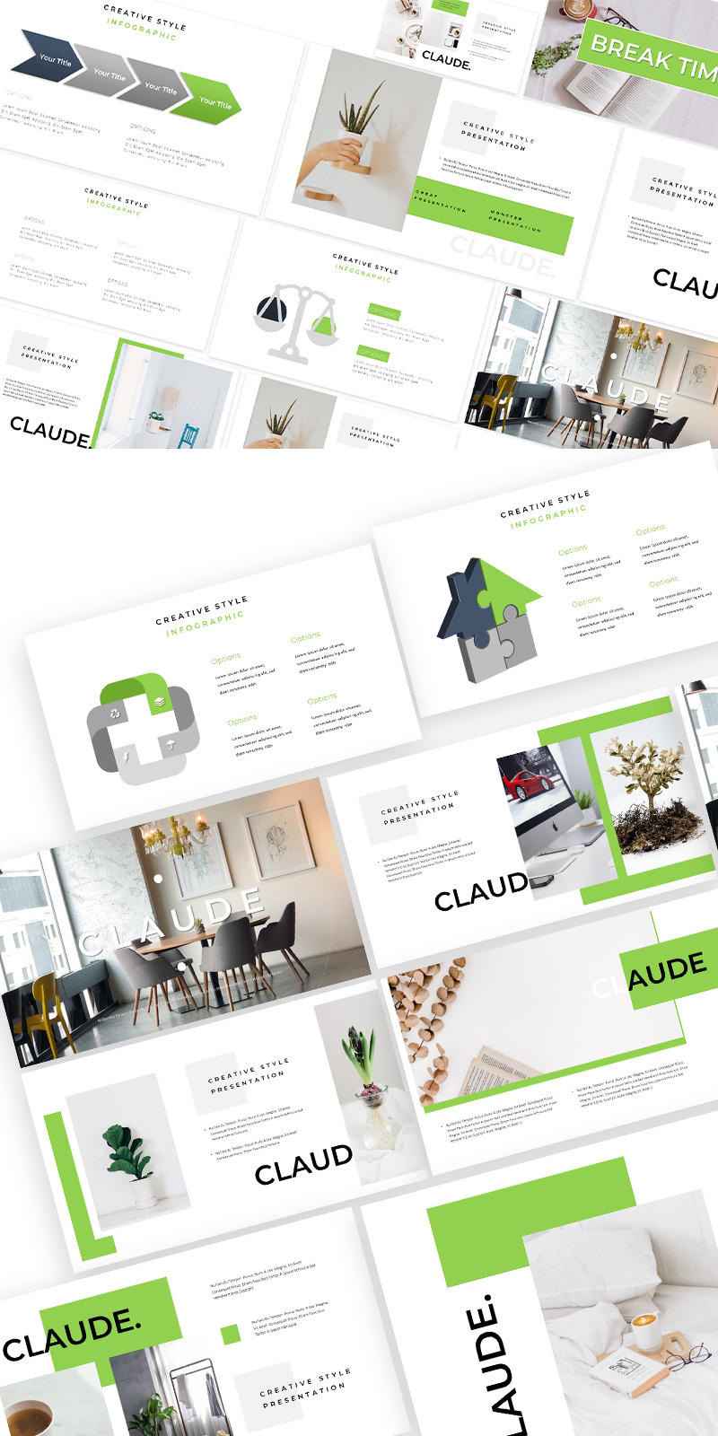 Claude Creative Powerpoint Template #247090 - TemplateMonster